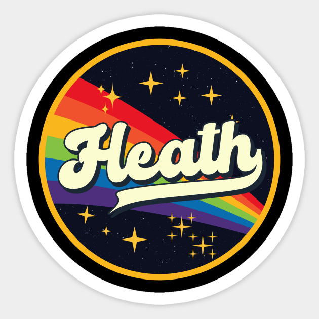 Heath // Rainbow In Space Vintage Style - Heath - Sticker | TeePublic